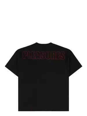 PLEASURES Logo-print T-shirt - Black