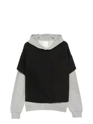 FOUND Layered Design Hoodie - Black