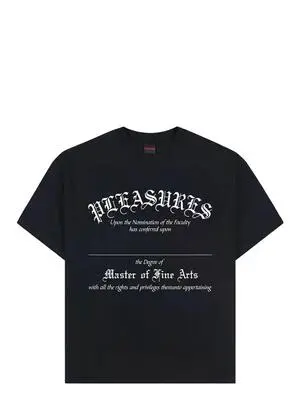 PLEASURES Degree Graphic-print T-shirt - Black