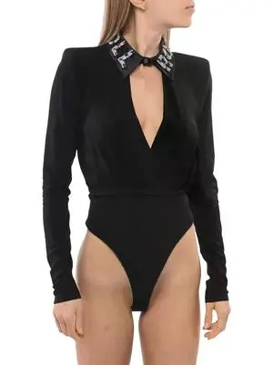JOHN RICHMOND John Richmond Embellished Collar Bodysuit