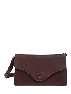 COCCINELLE Grained Leather Shoulder Bag - Red
