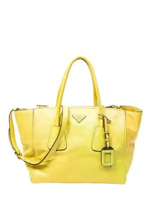 Prada Twin Pocket Tote Bag - Yellow