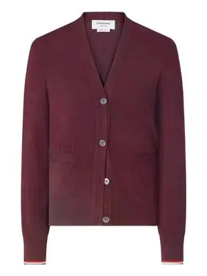 Thom Browne Rwb Stripe Cardigan - Red