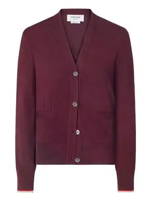 Thom Browne Rwb Stripe Cardigan - Red
