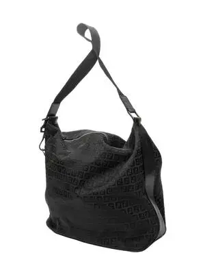 Fendi Zucchino Pattern Shoulder Bag - Black