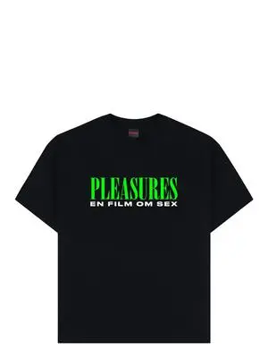 PLEASURES Logo-print T-shirt - Black