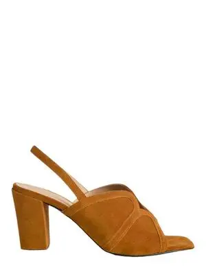 Momoni Suede Slingback Sandals - Brown