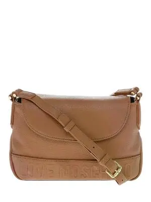Moschino Debossed Crossbody Bag - Brown
