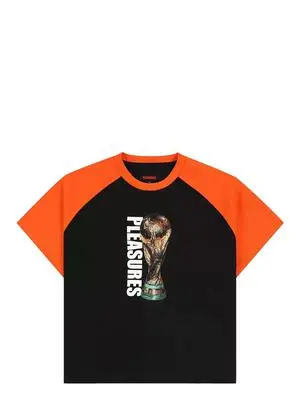 PLEASURES Trophy Logo-print T-shirt - Black