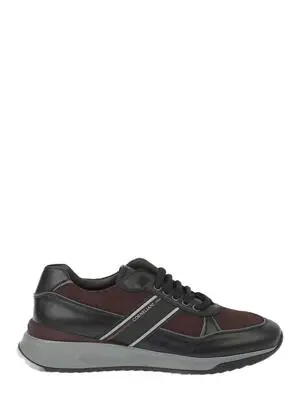 Corneliani Panelled Lace-up Sneakers - Black