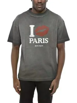 Palm Angels Logo-print Cotton T-shirt - Grey