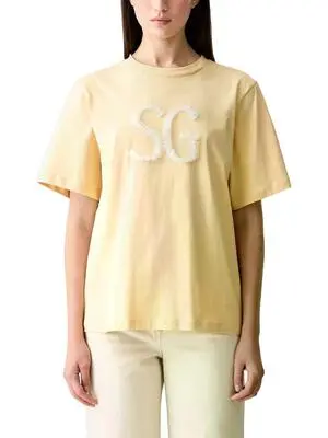 Stine Goya Embroidered Logo T-shirt - Yellow