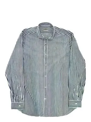 Corneliani Awning-striped French-collar Shirt - White