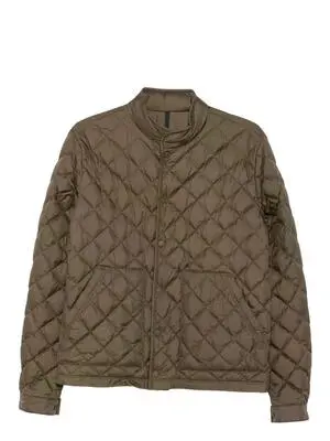 Moncler Quilted Jacket With High Neck - Green