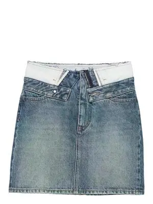 MAISON MARGIELA Distressed Denim Skirt - Blue