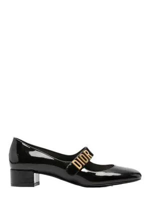 DIOR Christian Dior Black Patent Leather Mary Jane Pumps