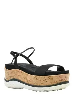 Miu Miu Platform Sandals With Buckle Fastening - Black