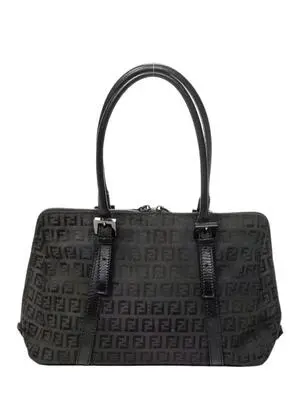 Fendi Small Zucca Shoulder Bag - Black
