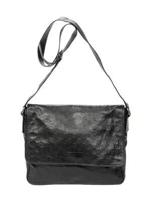 Gucci Guccissima Messenger Bag - Black