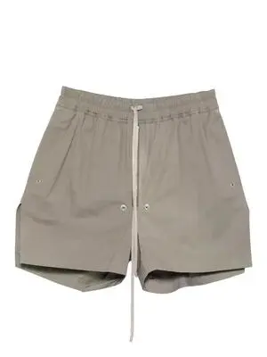 Rick Owens Drawstring Shorts With Exposed Zip - Grey