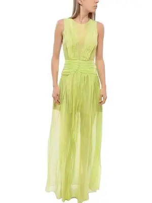 John Richmond Sleeveless Maxi Dress With Ruffled Detailing - Yellow