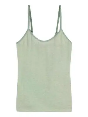 Momoni Airelle Lurex-jersey Top - Green