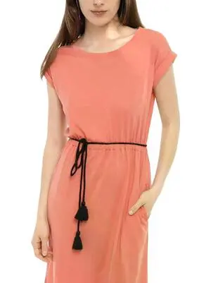 Woolrich Tassel Detail Elasticated Waist Midi Dress - Orange