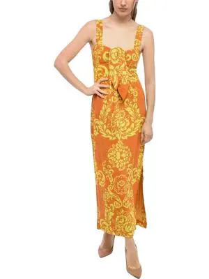 ALEMAIS ALEMAIS Alby Floral-Print Midi Dress