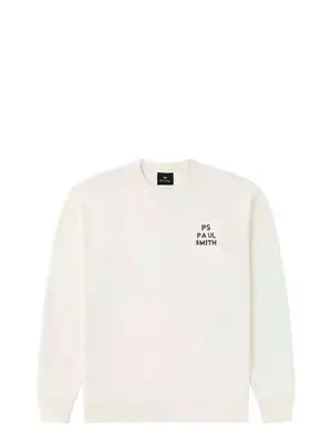 Paul Smith Logo Print Cotton Sweatshirt - Neutrals