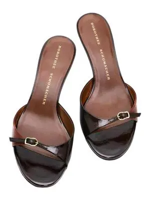 Dorothee Schumacher Crackle-effect Heeled Sandals - Brown