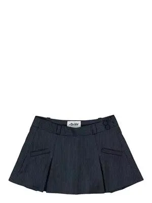 AWGE Pinstripe Pleated Mini Skirt - Grey