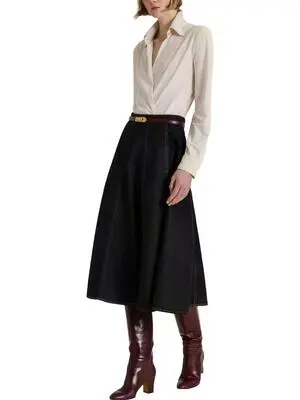 Alberta Ferretti Wrap-design Spread-collar Bodysuit - White