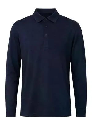 Brunello Cucinelli Long-sleeve Polo Shirt - Blue