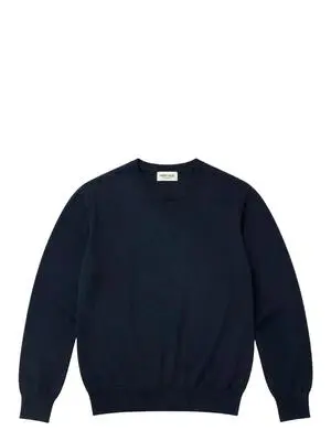 HERITAGE Ribbed-trim Sweater - Blue