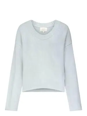 Loulou De Saison Derry U-neck Cashmere Sweater - Blue