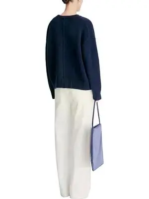 Loulou De Saison Oversized Cashmere Jumper - Blue