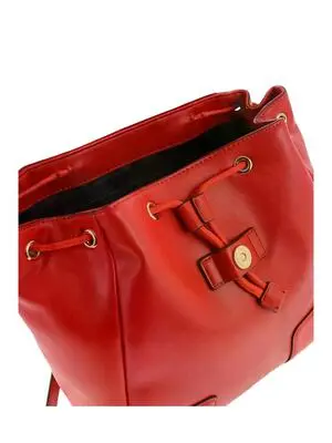 Moschino Plaque Backpack - Red