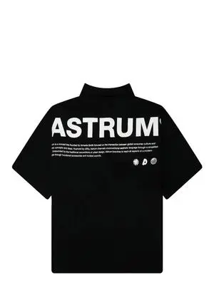 Astrum Rivet Logo-print Shirt Black