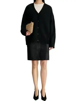 Loulou De Saison Duca V-neck Cardigan - Black
