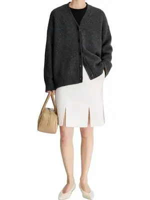 Loulou De Saison LouLou De Saison Duca Oversized V-Neck Cardigan Grey