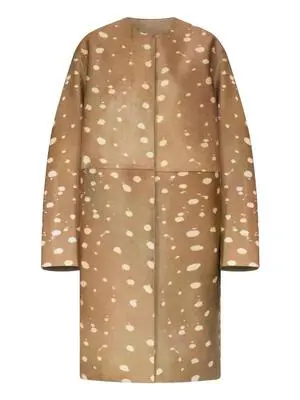 Loulou De Saison Liza Printed Leather Coat - Brown