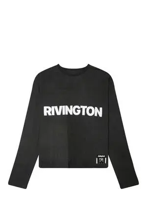 RIVINGTON ROI REBIS Graphic Print Long Sleeve Sweater - Black