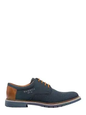 BUGATTI Panelled Lace-up Derby Shoes - Blue