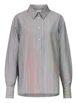 Loulou De Saison Colton Striped Shirt - Grey