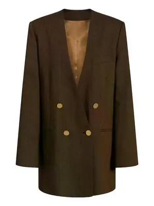 Alberta Ferretti Double-breasted Blazer - Brown