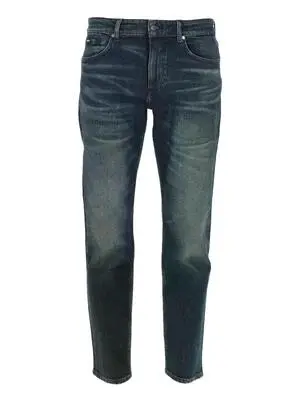 BOSS Faded Whiskered Jeans - Blue