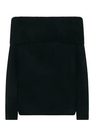 Loulou De Saison Sibyl Off-the-shoulder Sweater - Black