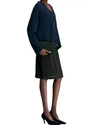 Loulou De Saison LouLou De Saison Duca V-Neck Oversized Cardigan Blue