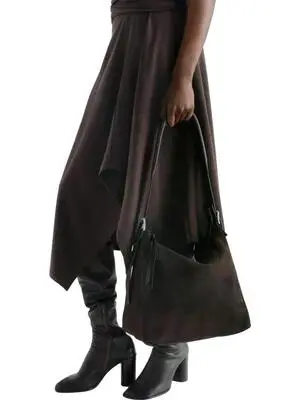 LEMAIRE Lemiare Small Suede Leather Belted Bag - Brown