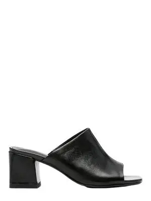 LINDA BAUMANN Open-toe Block-heel Sandals - Black